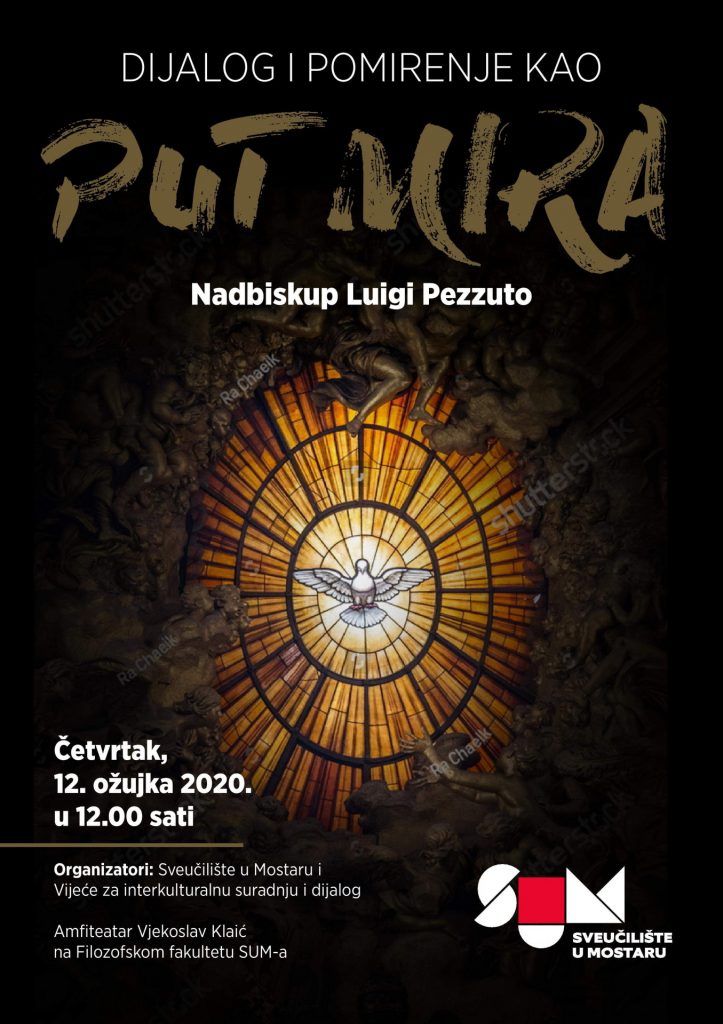 Predavanje nuncija Pezzuta na Filozofskom fakultetu Sveučilišta u Mostaru – IKA