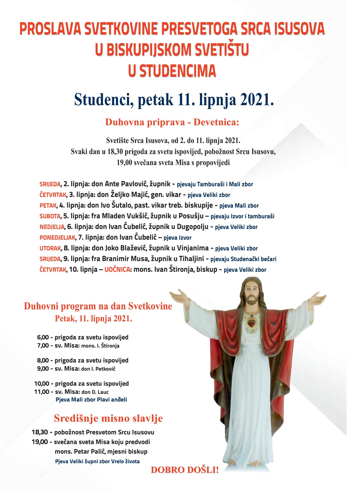 Proslava svetkovine Presvetoga Srca Isusova u Studencima – IKA