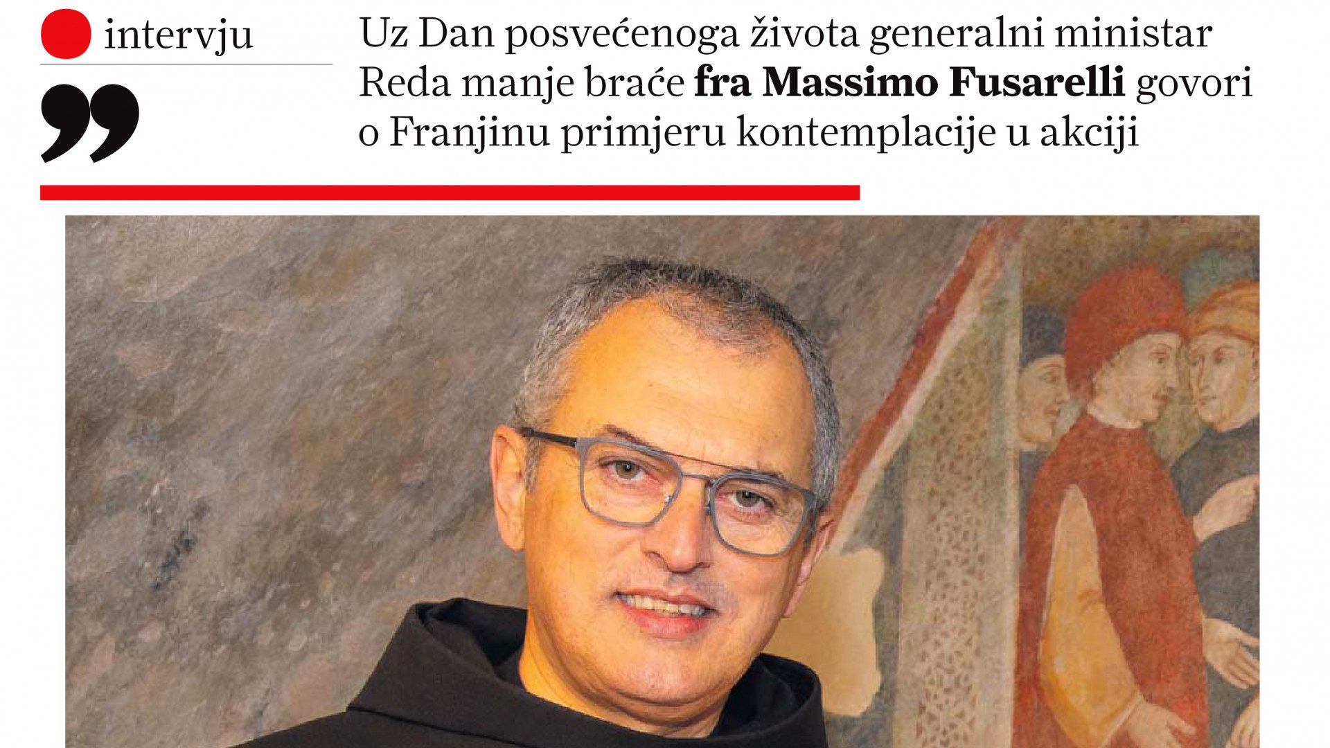 Fra Massimo Fusarelli: „Napetost između institucije i karizme moramo ...