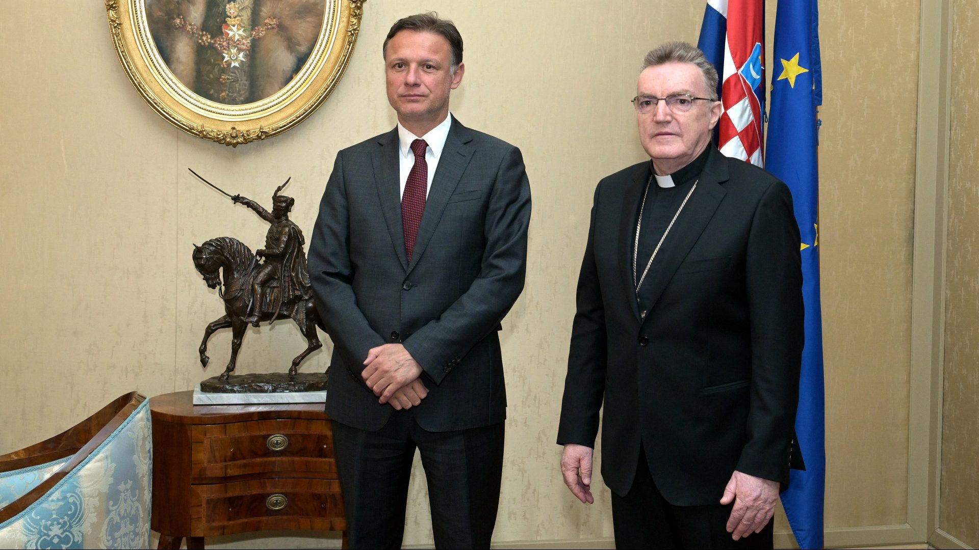 Predsjednik Sabora Jandroković primio kardinala Bozanića - IKA