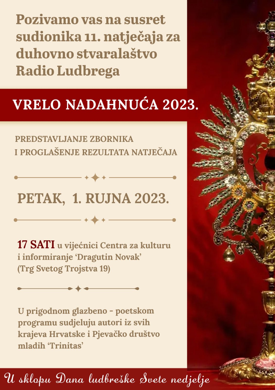 Predstavljanje zbornika “Vrelo nadahnuća 2023.” u Ludbregu – IKA