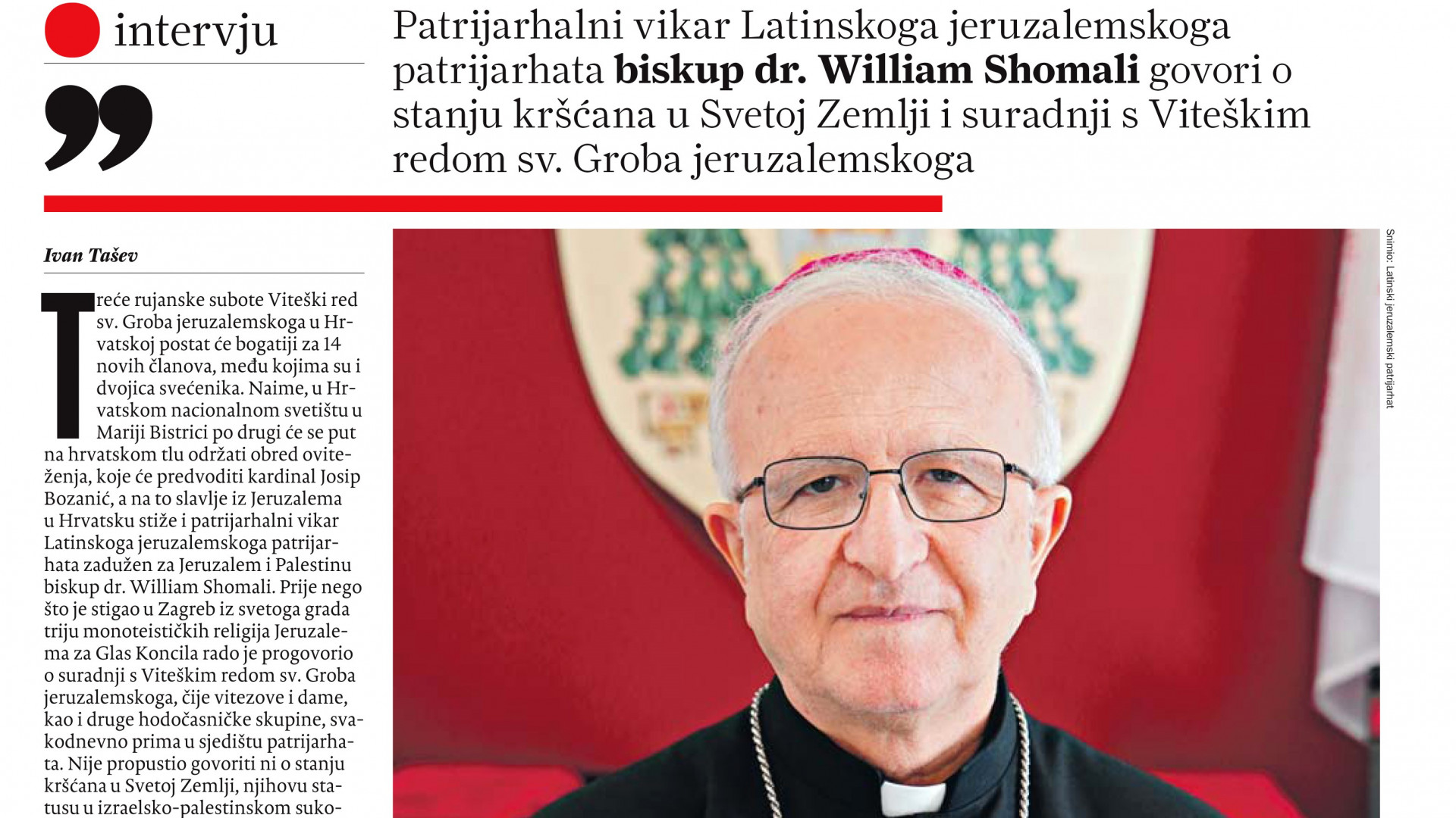Jeruzalemski biskup William Shomali za Glas Koncila: Dijalog koji ...
