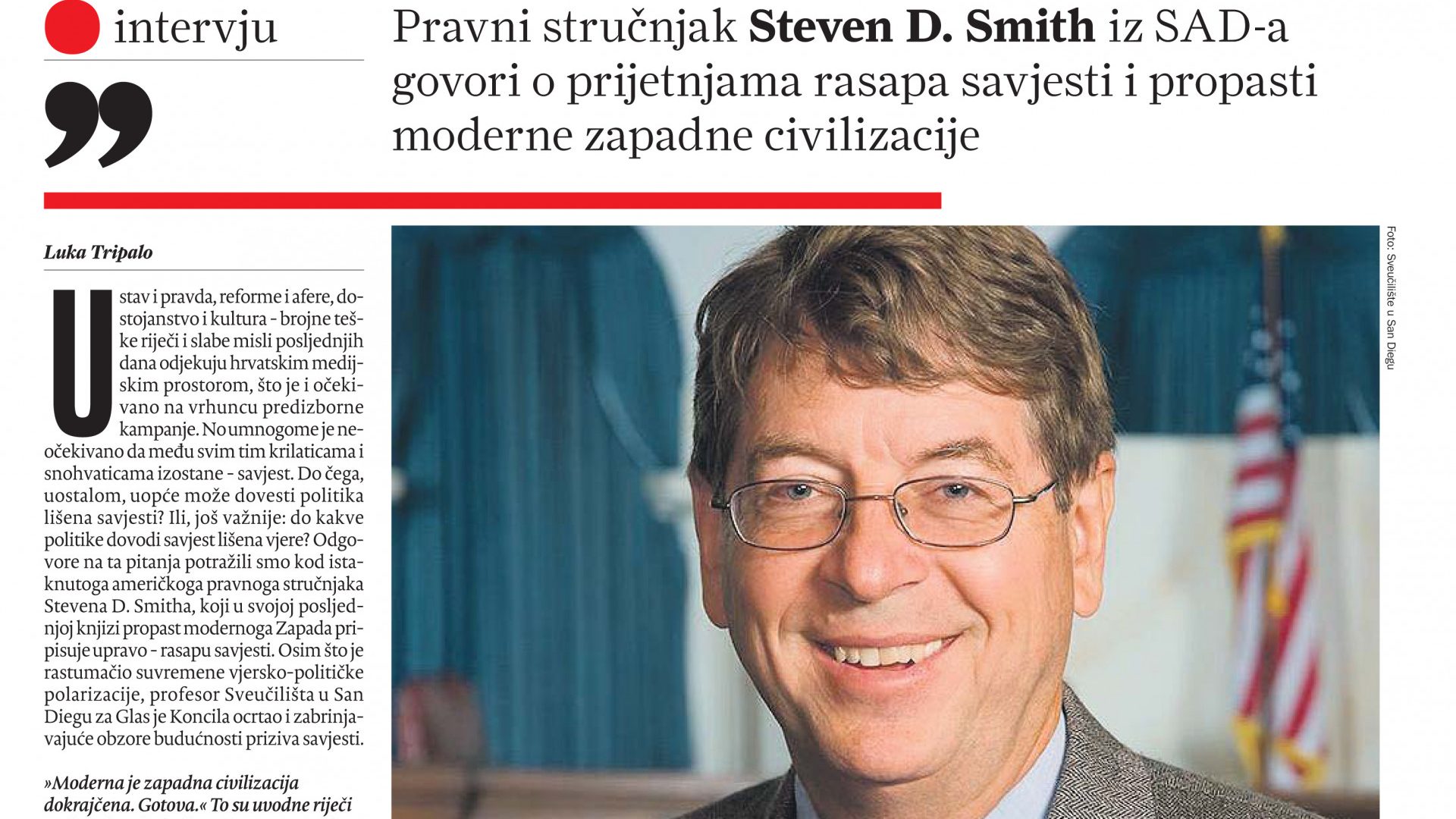 Pravni stručnjak Steven D. Smith: „Država Božja i država zemaljska ...