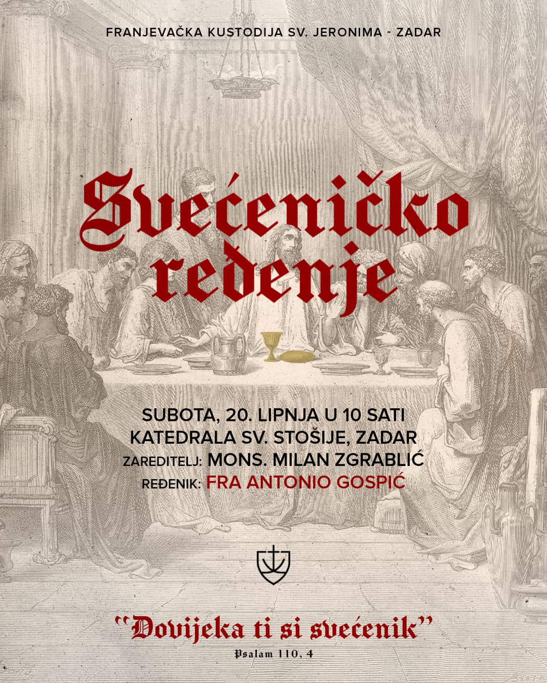 Svećeničko ređenje fra Antonija Gospića – IKA